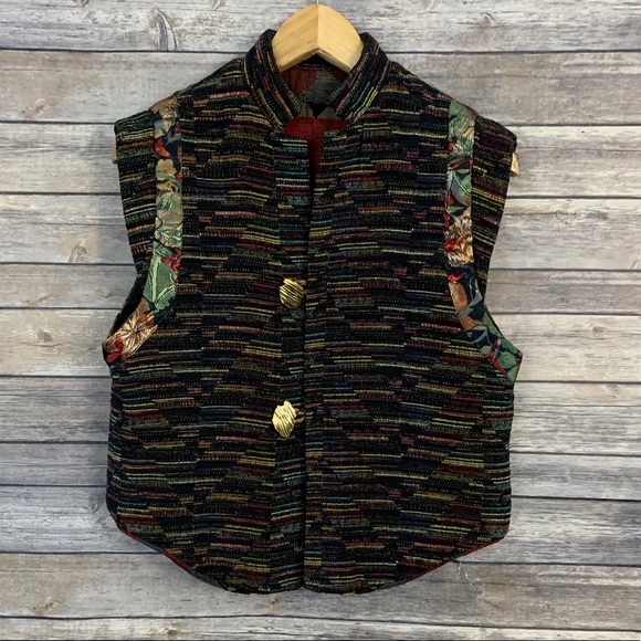 Treadle | Jackets & Coats | Vintage Treadle Design Room Reversible Vest ...